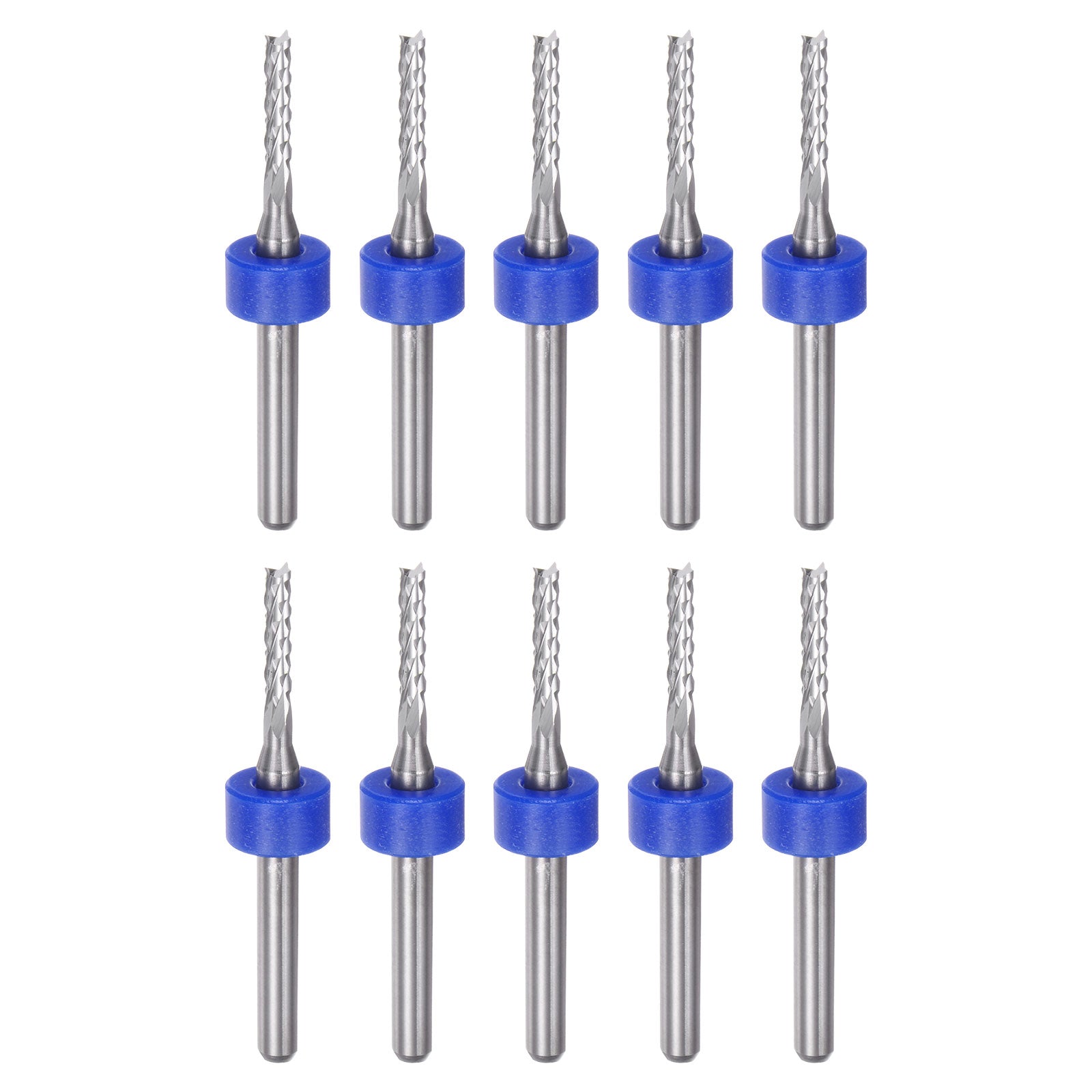 10pcs End Mill Bit 2mm Solid Carbide CNC Router Bits Engraving Cutter ...