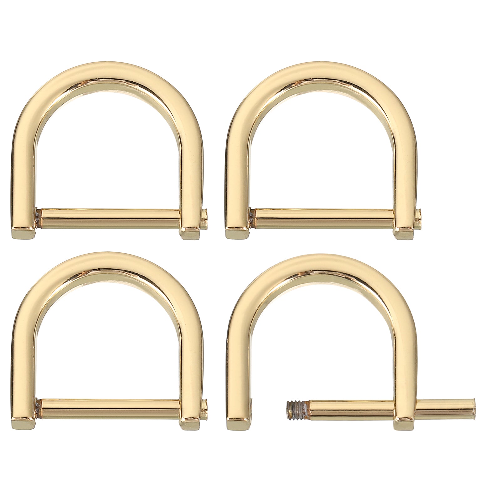 Uxcell D-Rings Screw in Shackle, 4Pcs 19mm U Shape D Ring for Purse Bag ...