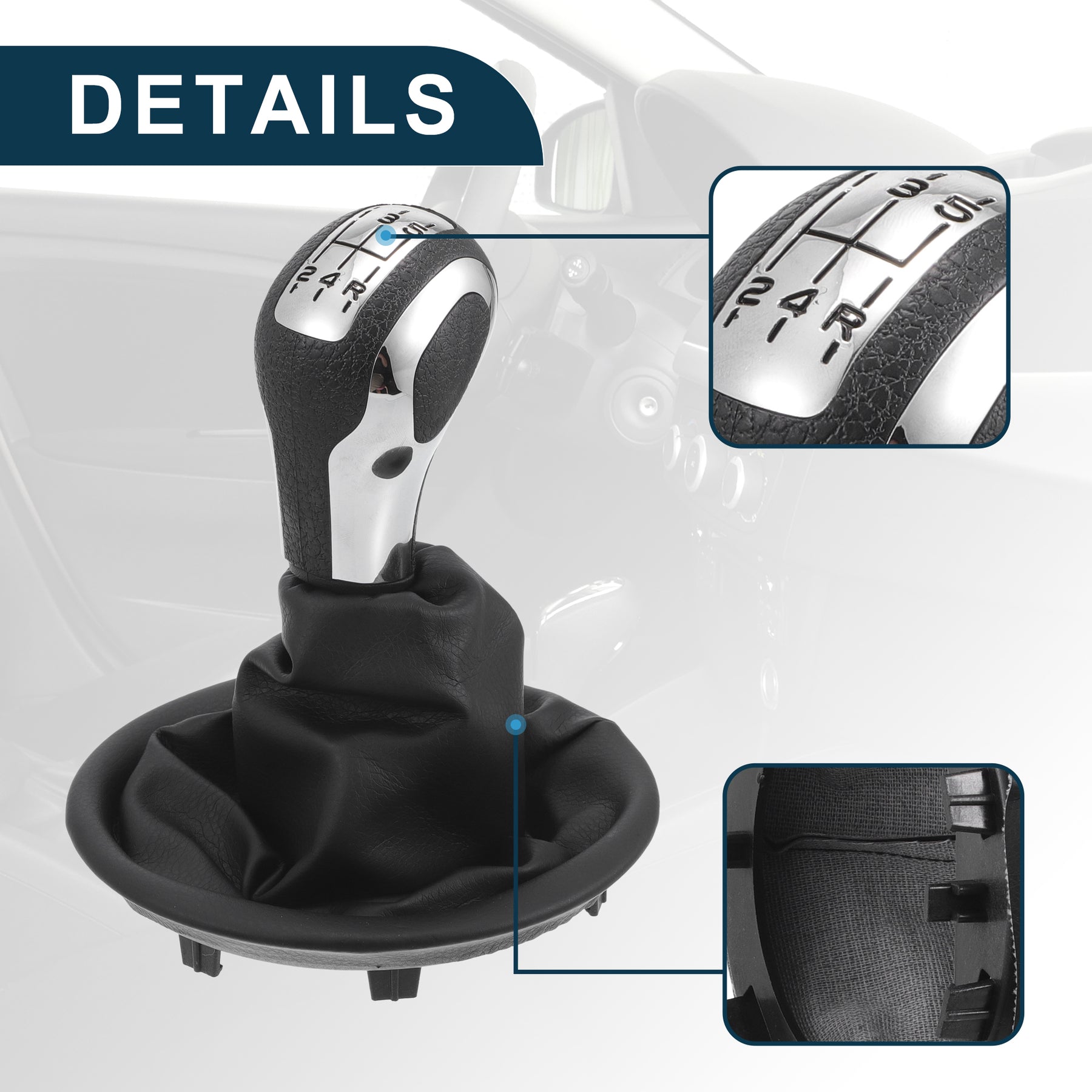 5 Speed Manual Gear Shifter Knob with Cover for Peugeot Partner | Gearbox Stick Shifter Lever ...