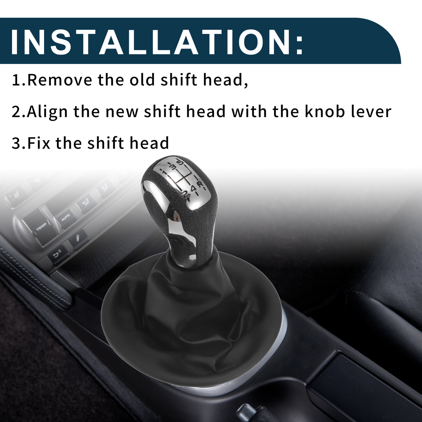 5 Speed Manual Gear Shifter Knob with Cover for Peugeot Partner | Gearbox Stick Shifter Lever ...