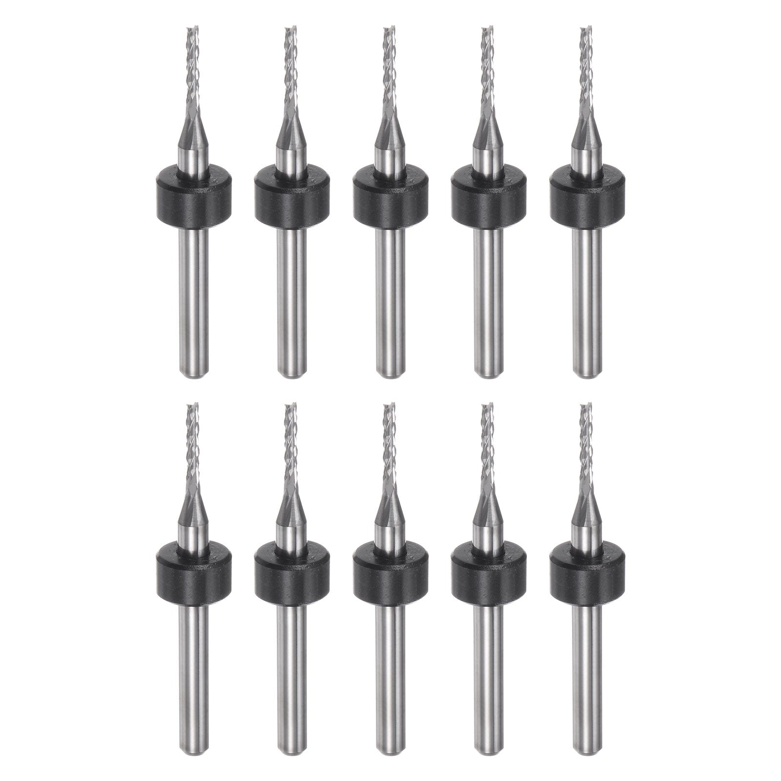 10pcs End Mill Bits 1.4mm Solid Carbide CNC Router Bit Engraving Cutter ...