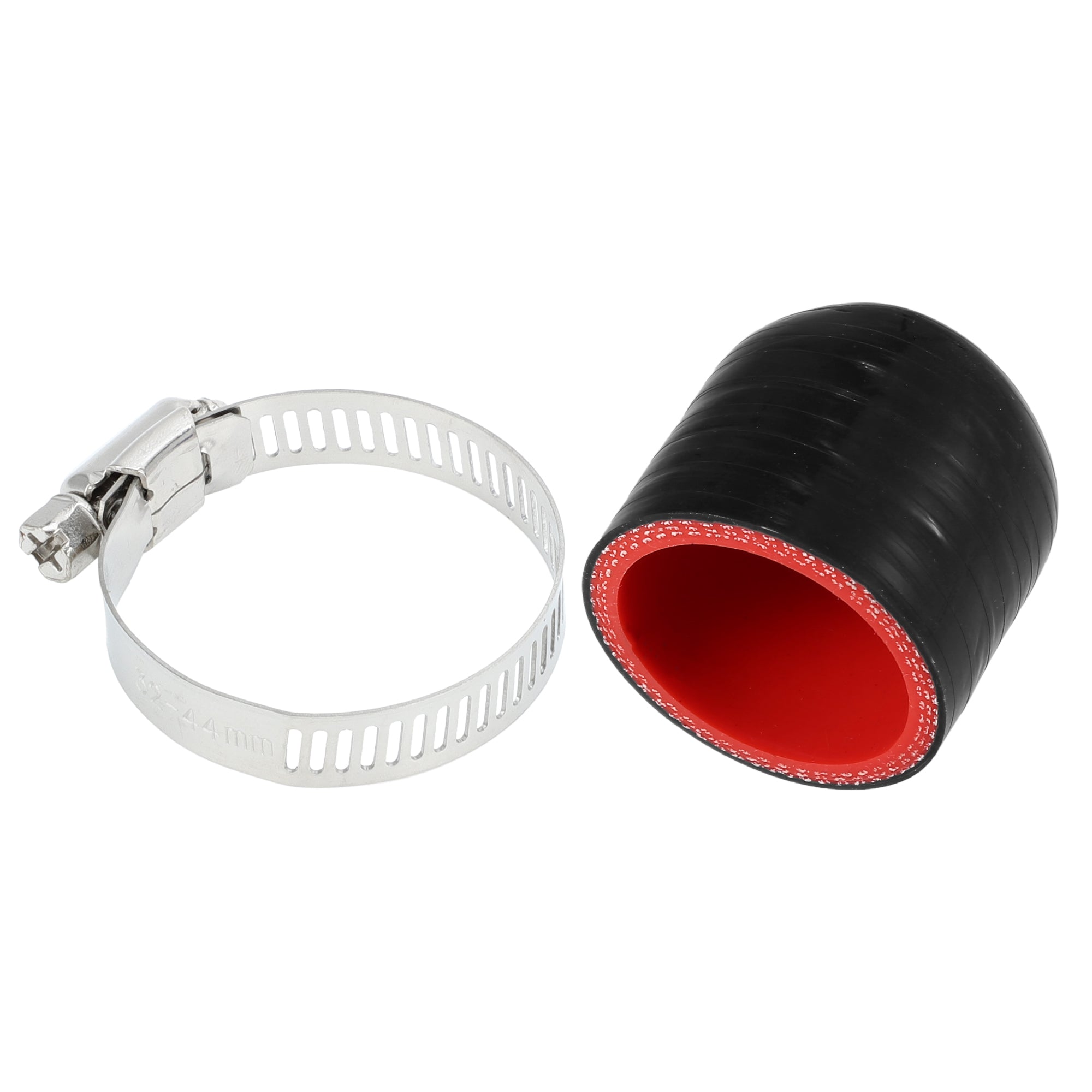 1 Pcs 30mm Length 35mm/1.38" ID Black Red Car Silicone Rubber Hose End ...