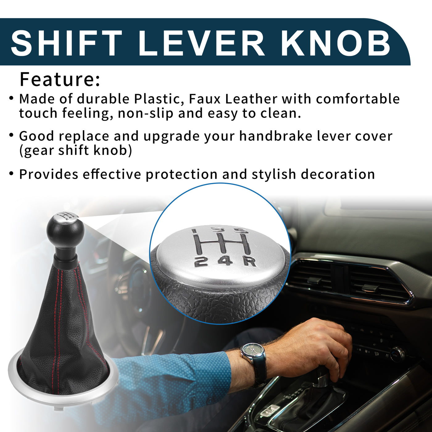 5 Speed Manual Gear Shifter Knob with Cover for Suzuki Swift | Gearbox ...