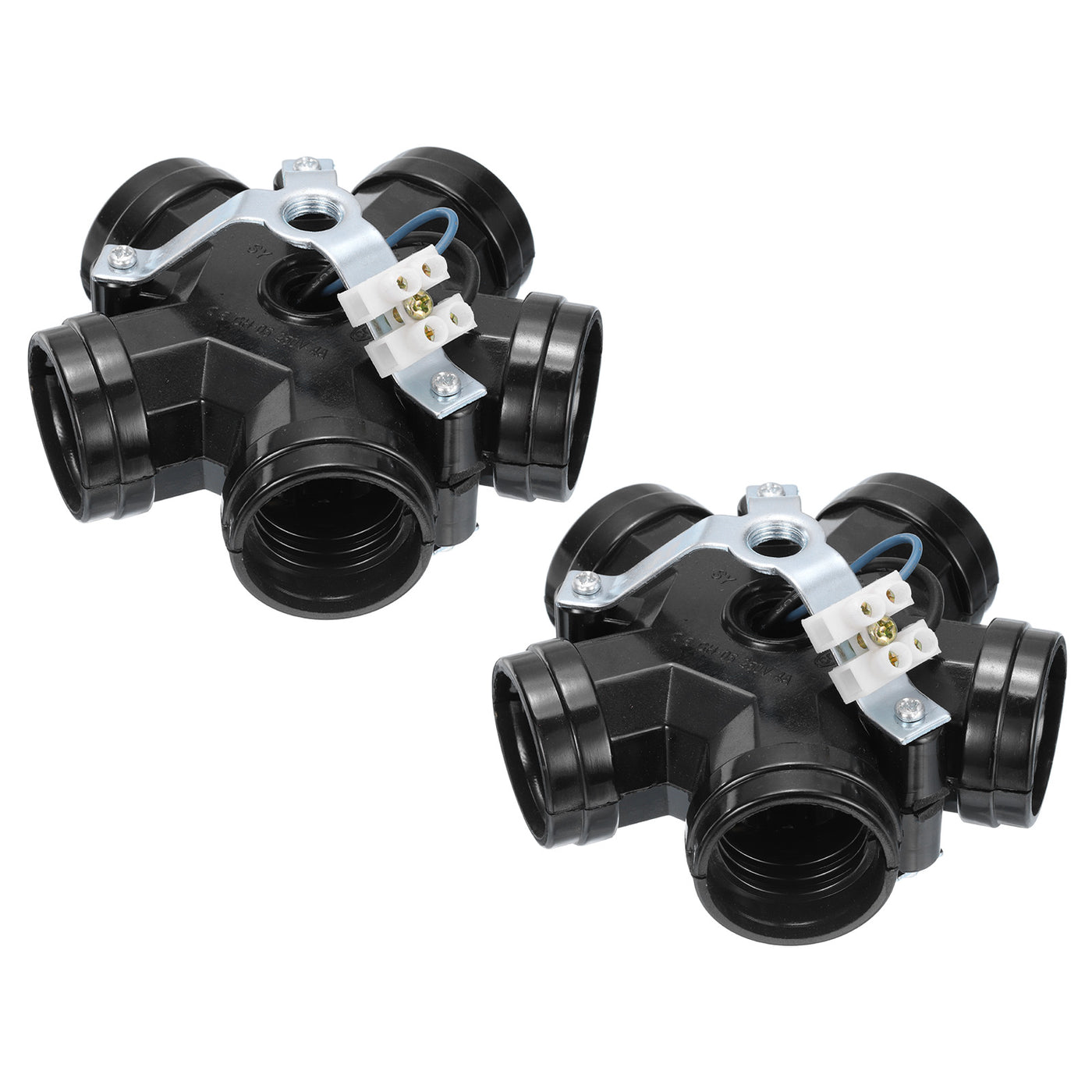 E26/E27 Medium Base 5 Light Cluster Socket, 2 Pcs Lamp Base Holder ...