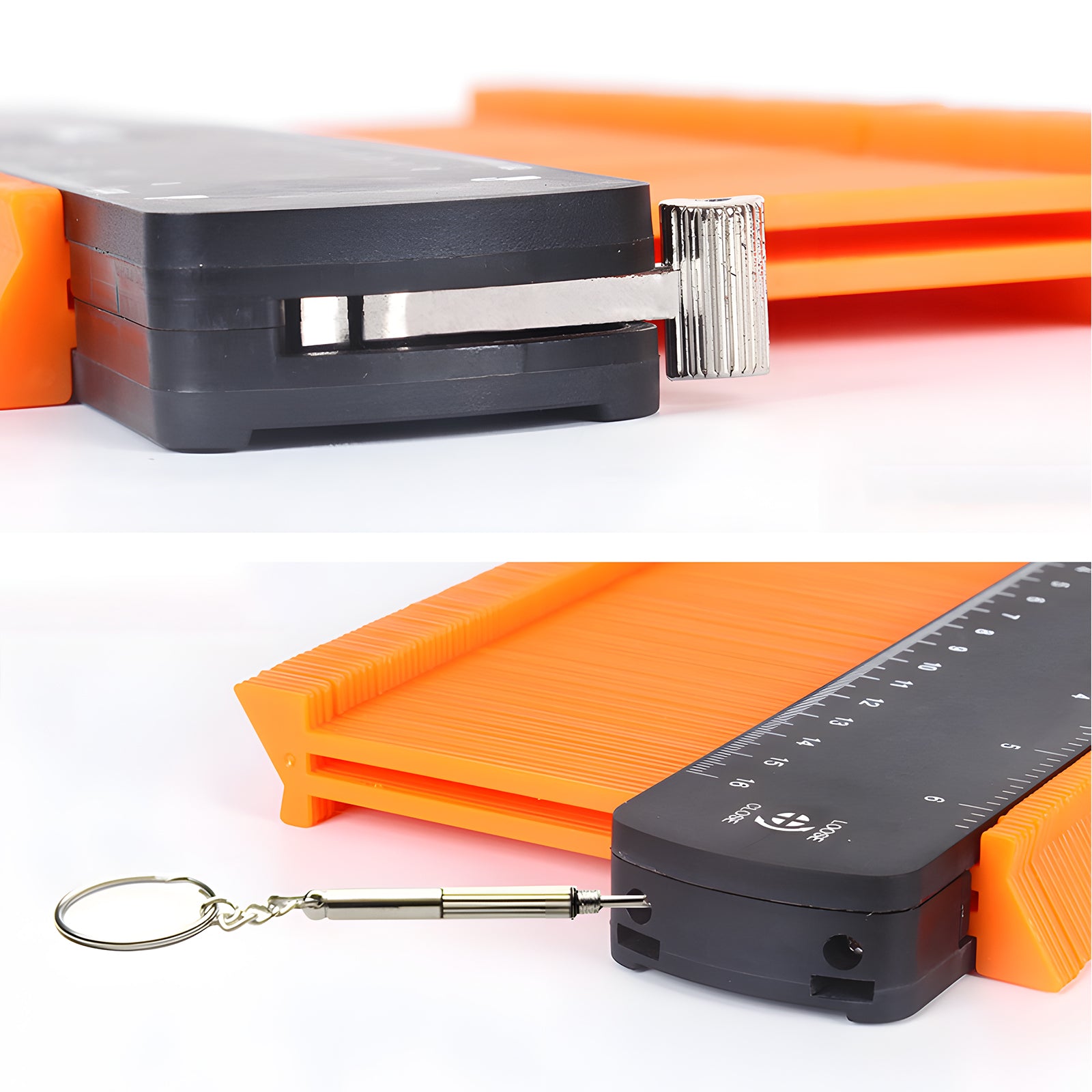 6"Metal Shape Finder Tool/Double-Head Contour Gauge with Lock | Harfington