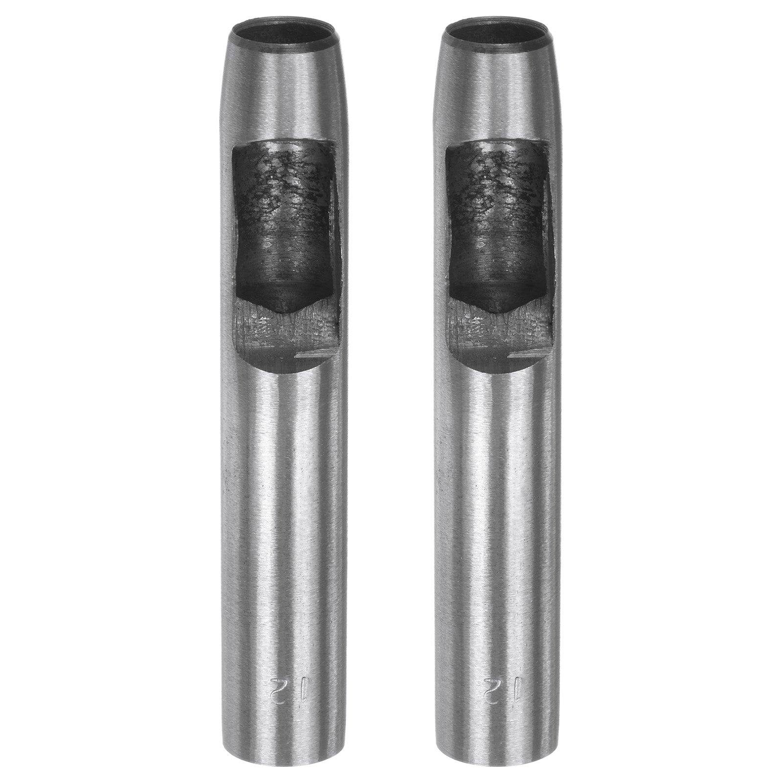 2pcs Hollow Punch Tool 12mm Round Hole Punch Carbon Steel for Leather ...
