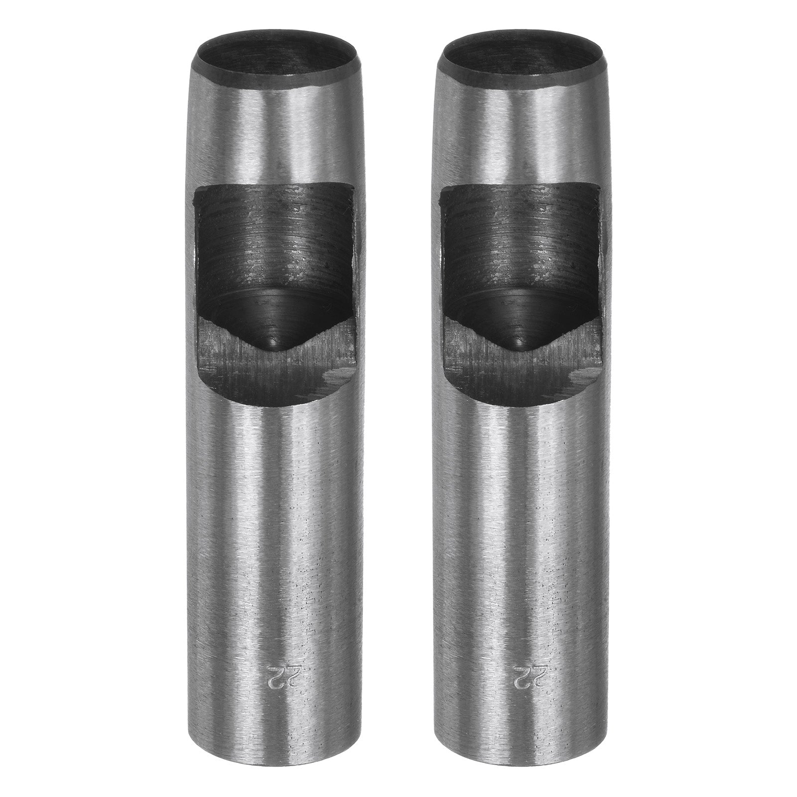2pcs Hollow Punch Tool 22mm Round Hole Punch Carbon Steel for Leather ...