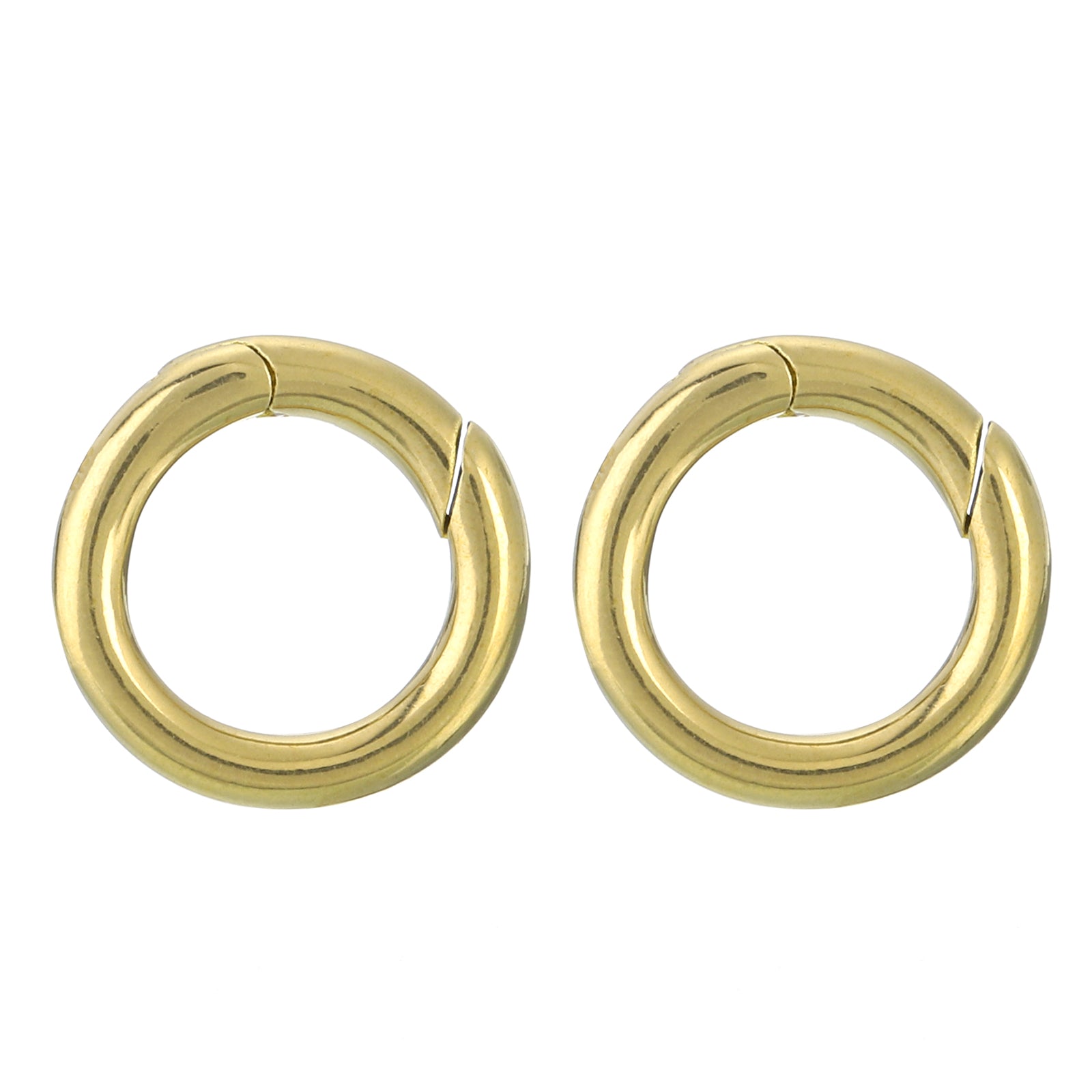 Uxcell 2Pcs Metal Spring O Rings 0.51"(13mm), Brass Spring Keyring ...