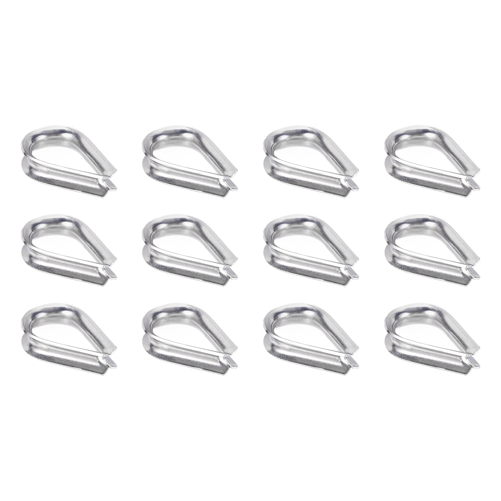 12pcs M5 316 Stainless Steel Thimble 5mm for 3/16" Dia Wire Rope Cable ...