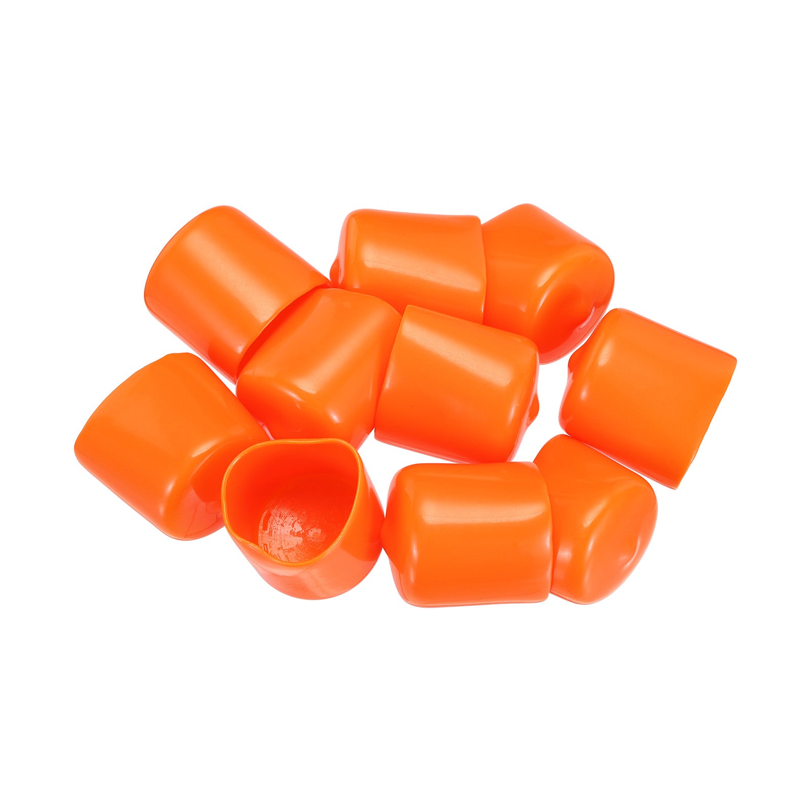 Uxcell 10pcs Rubber End Caps 25mm 1" ID Screw Thread Protectors Orange ...