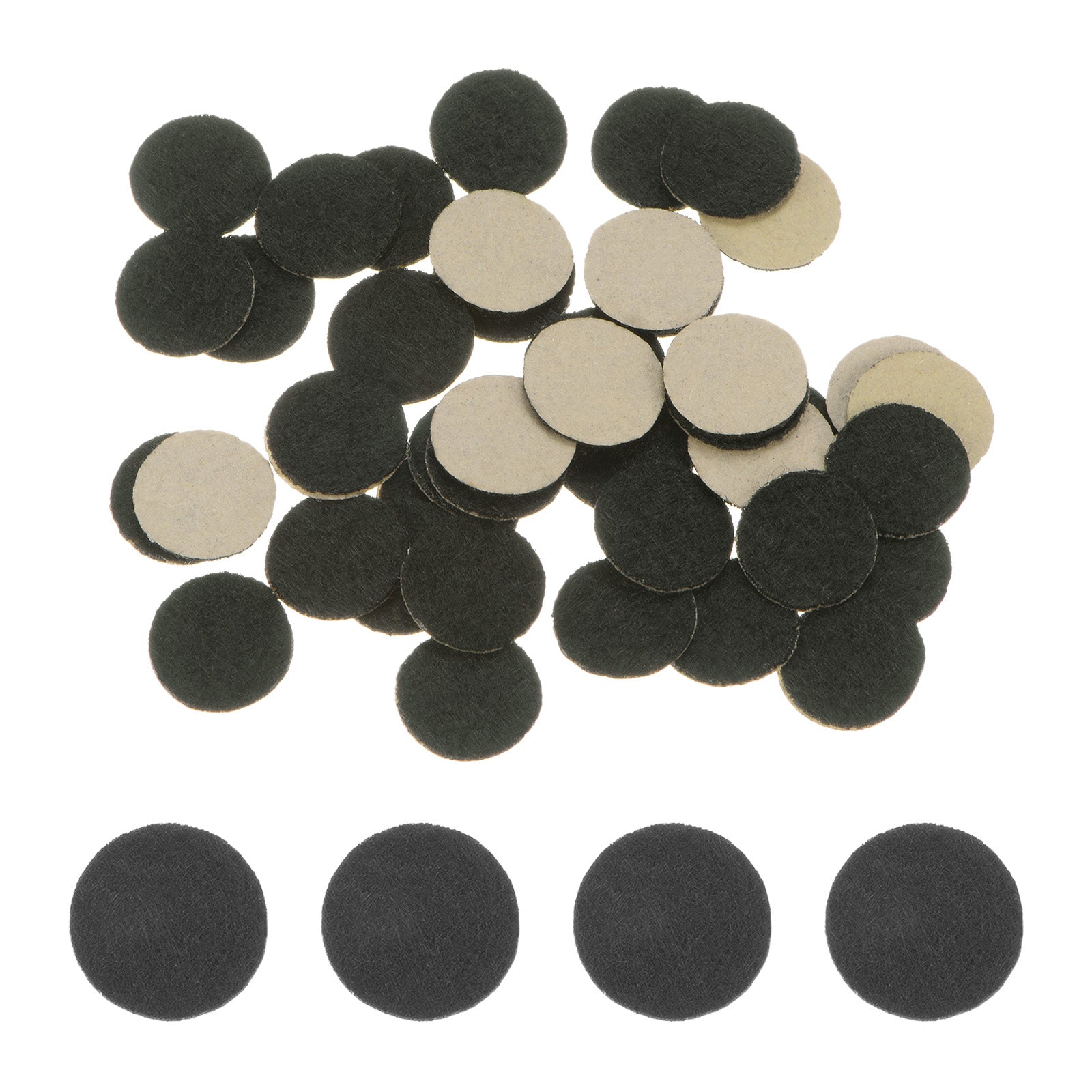 48pcs Round Adhesive Felt, 12mm 15/32" Craft Stickers Non-Woven Fabric ...