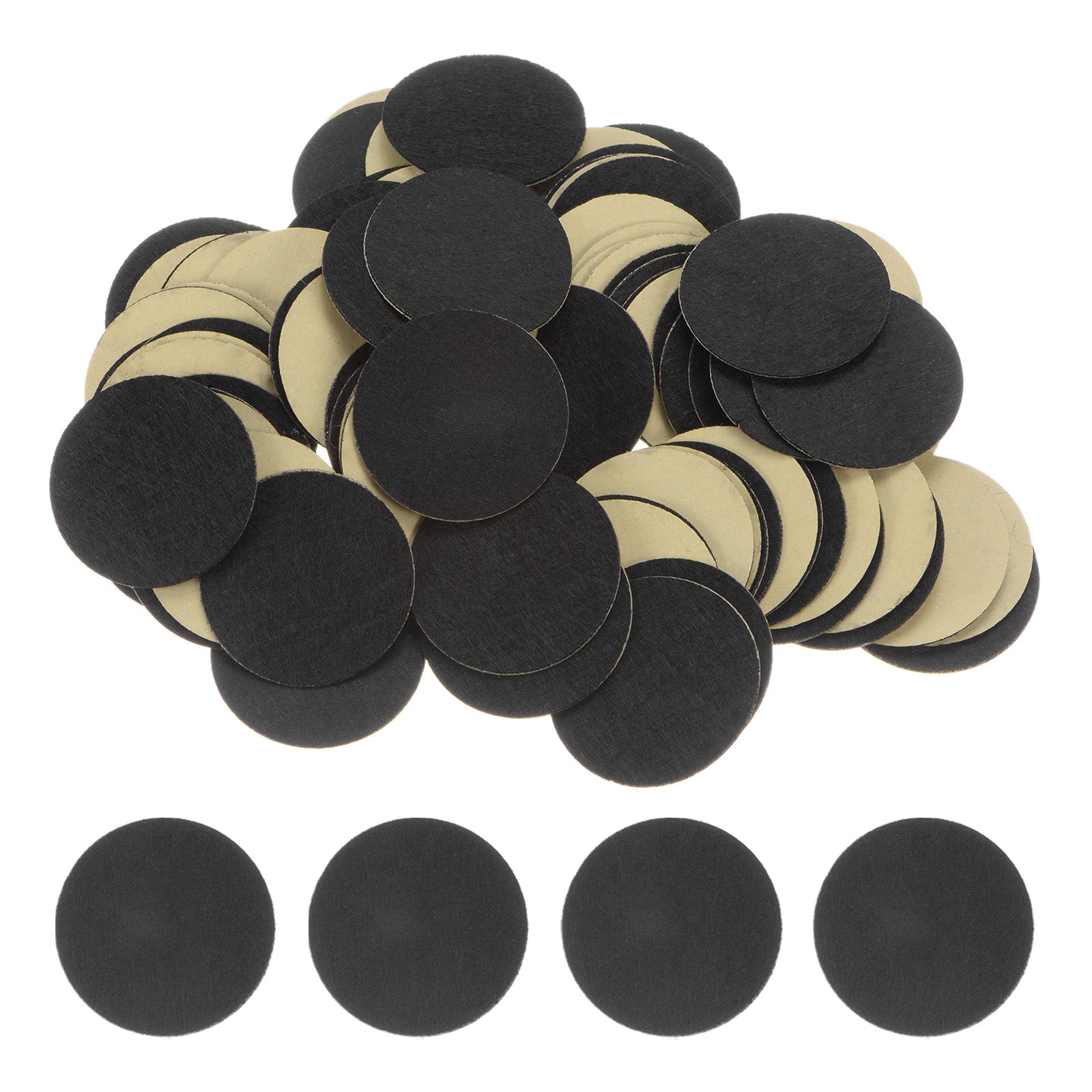 100pcs Round Adhesive Felt, 40mm 1-1/2" Craft Stickers Non-Woven Fabric ...