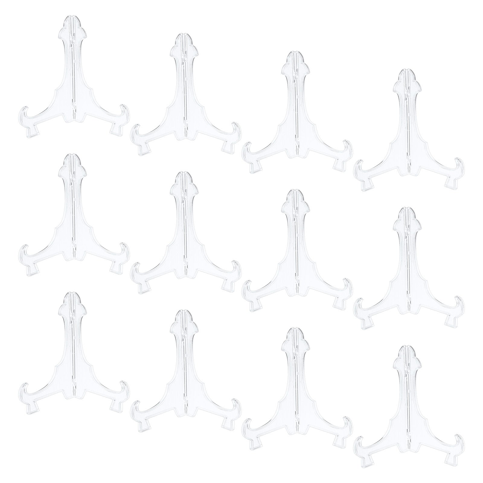Uxcell 12Pcs 7.1" Easel Plate Holder, Plastic Folding Display Stand ...