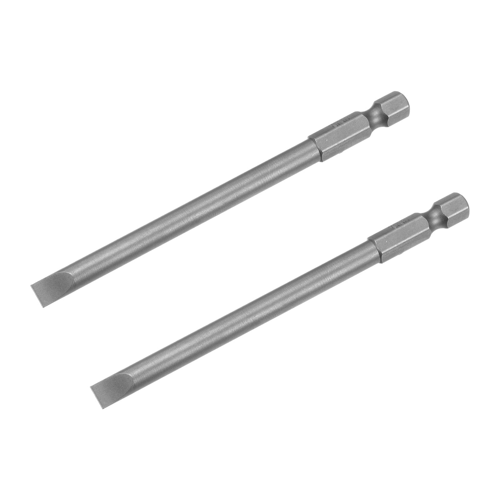 Uxcell 2 Pcs 6mm Slotted Screwdriver Bits 1/4" Hex Shank for Power ...