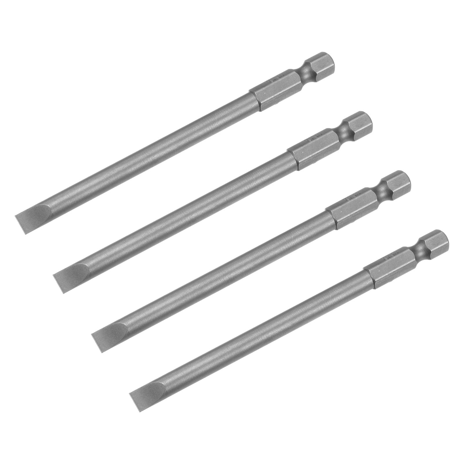 Uxcell 4 Pcs 6mm Slotted Screwdriver Bits 1/4" Hex Shank for Power ...