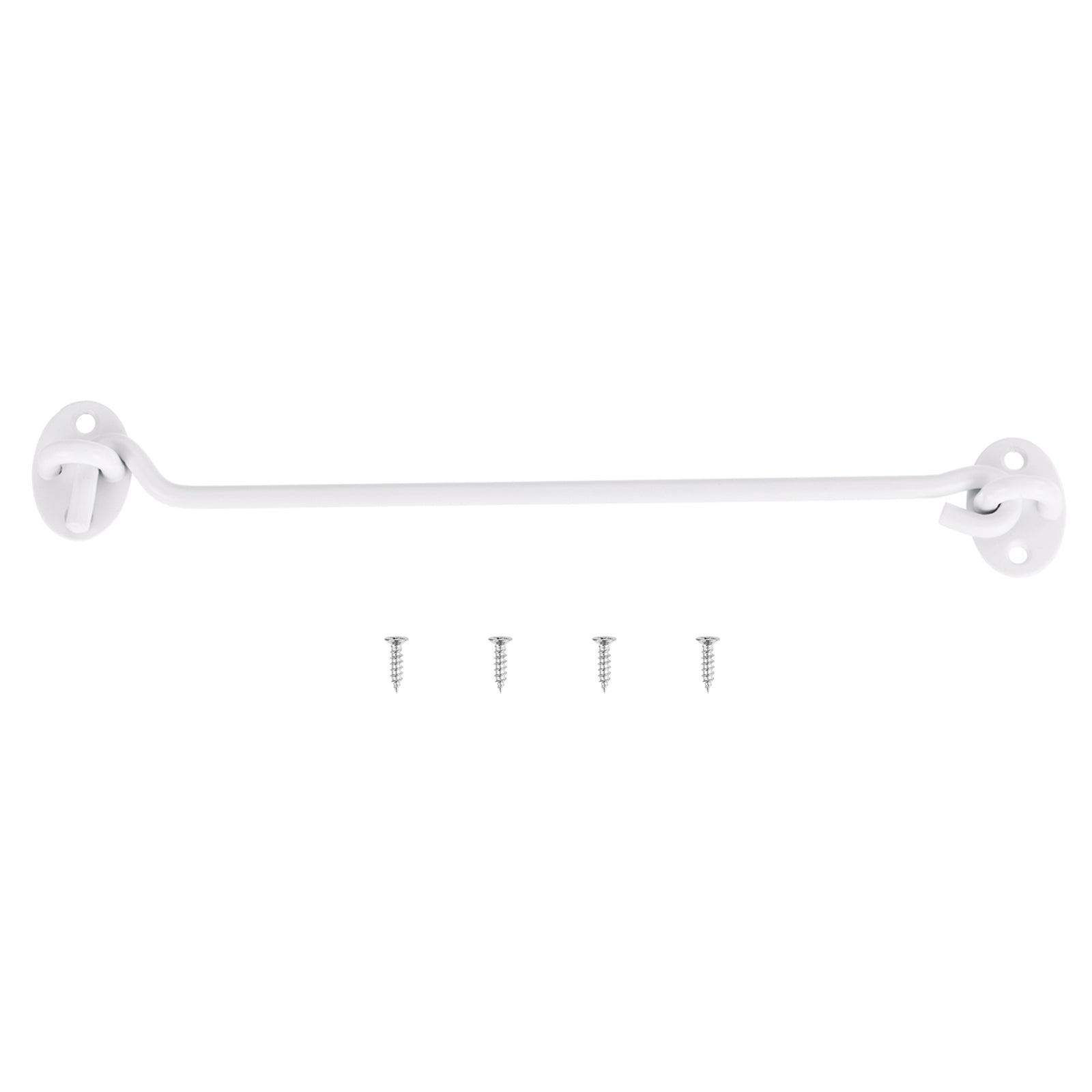 Uxcell 10 Inch Hook and Eye Latch Barn Door Lock Stainless Steel, White ...