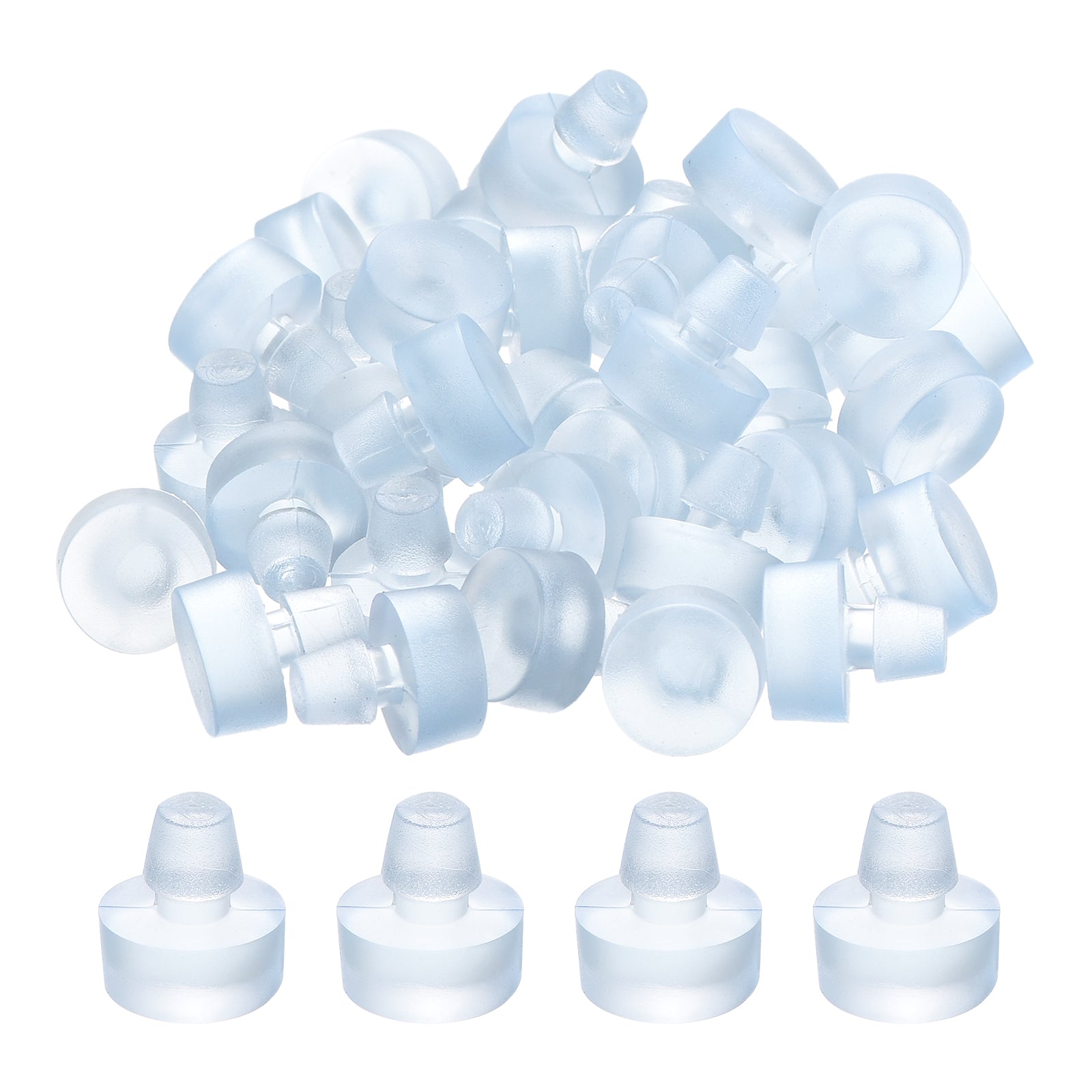 Uxcell 56Pcs 5.5mm/0.22" Glass Table Top Bumpers with Stem Fits 1/4Inch ...