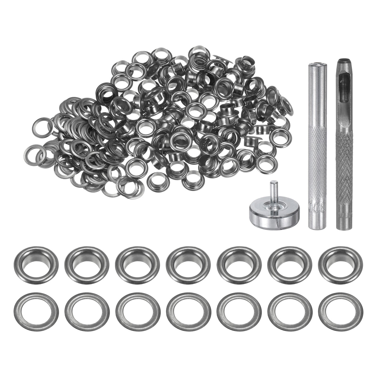 100pcs Grommet Tool Kit 5mm Copper Grommet Eyelet Set with Hole Hollow ...