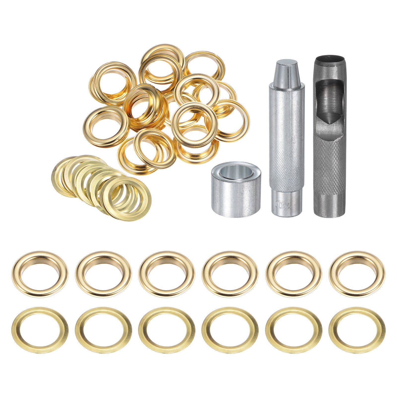 20pcs Grommet Tool Kit 17mm Copper Grommet Eyelet Set with Hole Hollow ...