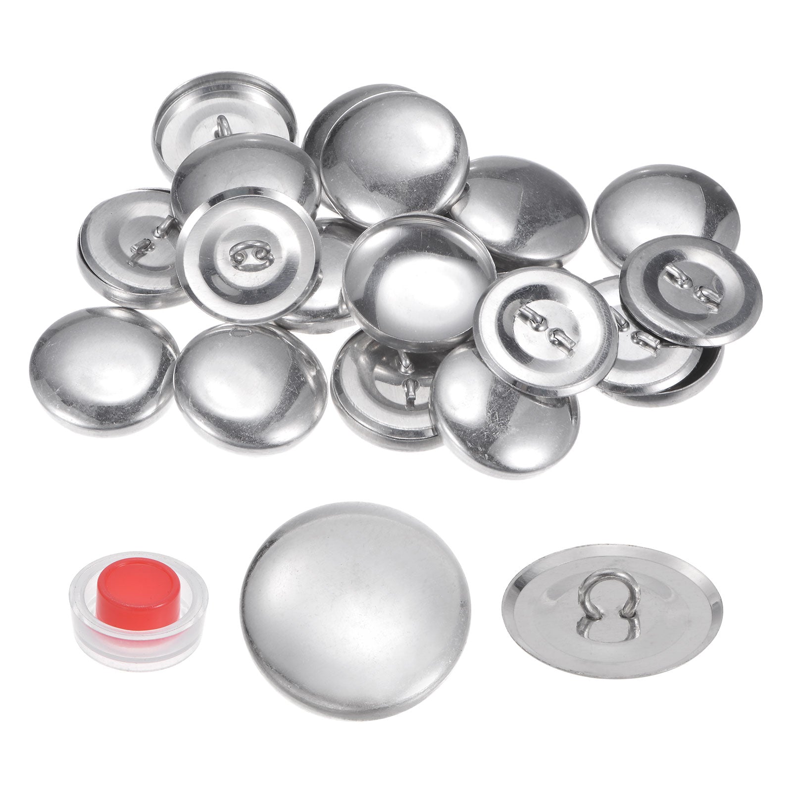 15 Sets Self Cover Button Kit 23mm Aluminum Button with Tools | Harfington