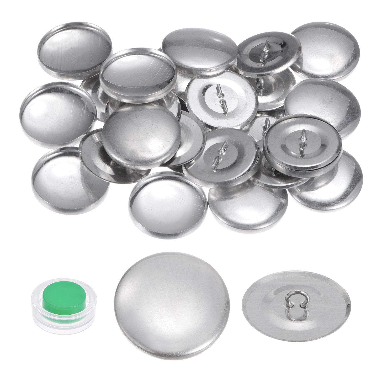 15 Sets Self Cover Button Kit 27mm Aluminum Button with Tools | Harfington