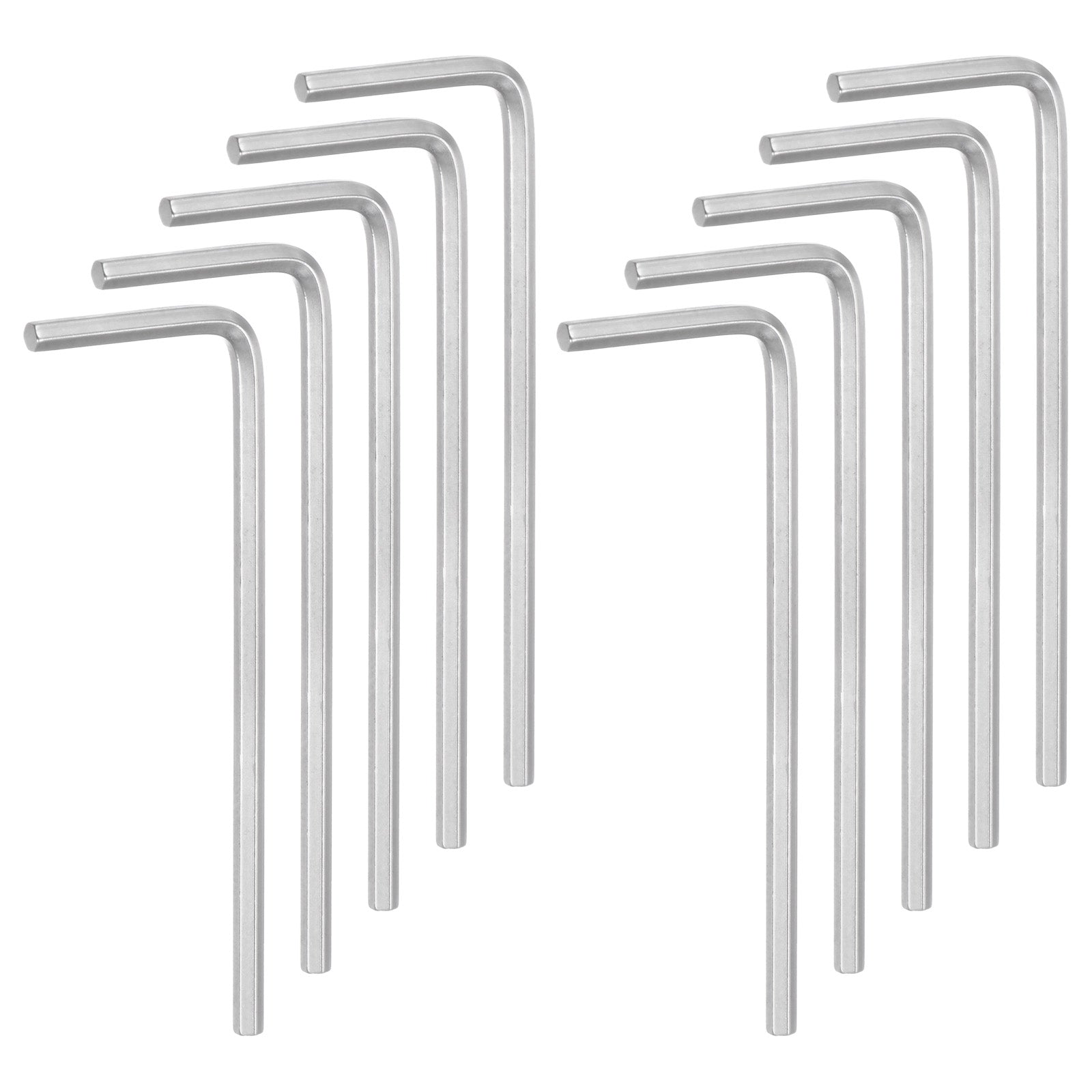 10pcs Hex Key Wrench 2mm CR-V L-Shape Hexagon Metric Wrenches, Silver ...