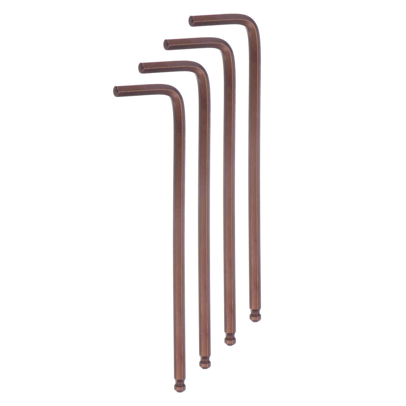 4pcs Ball End Hex Key Wrench 4mm S2 Steel L-Shape Long Arm Hexagon ...