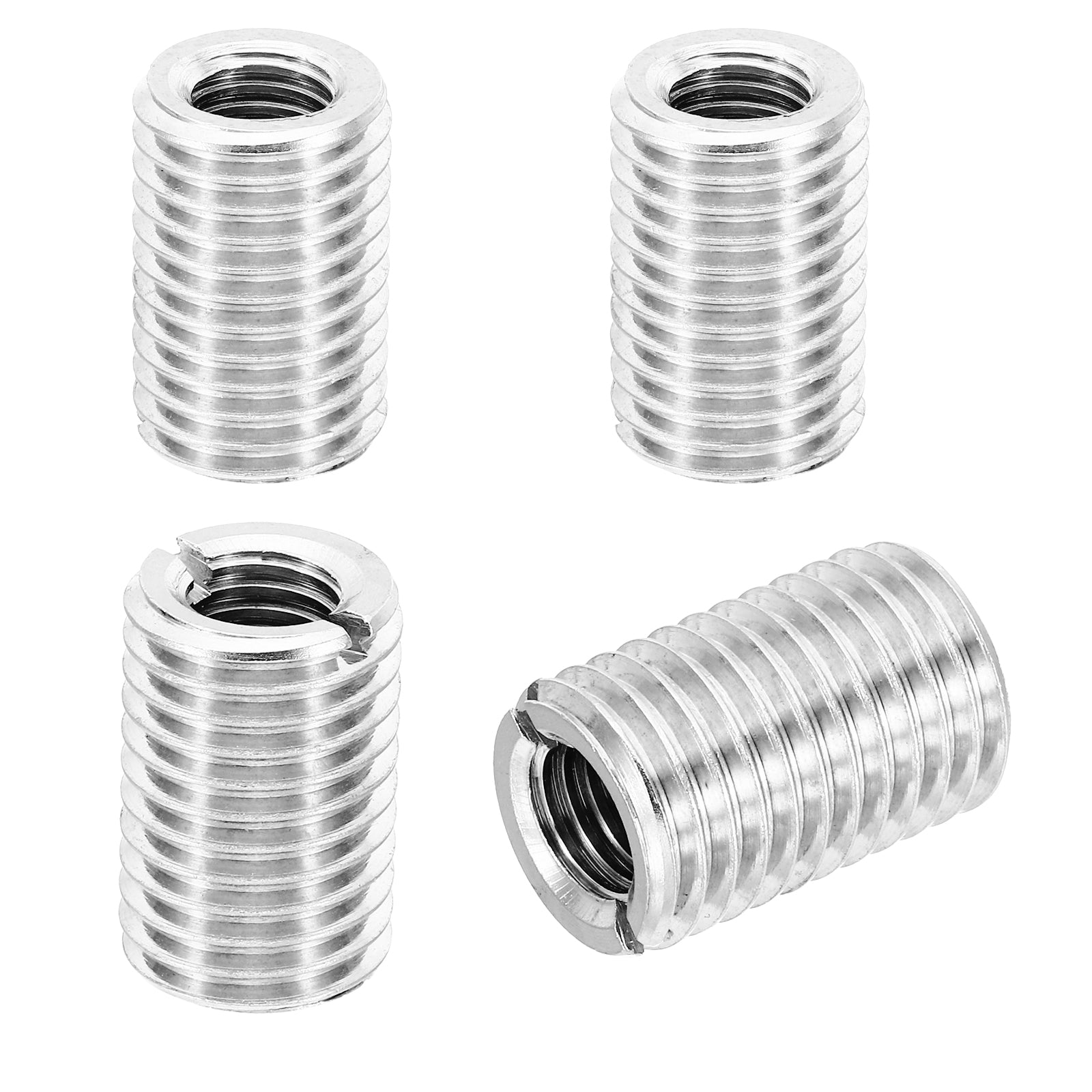 4Pcs M20x M12x30mm Male to Female Thread Repair Insert, Silver Tone ...