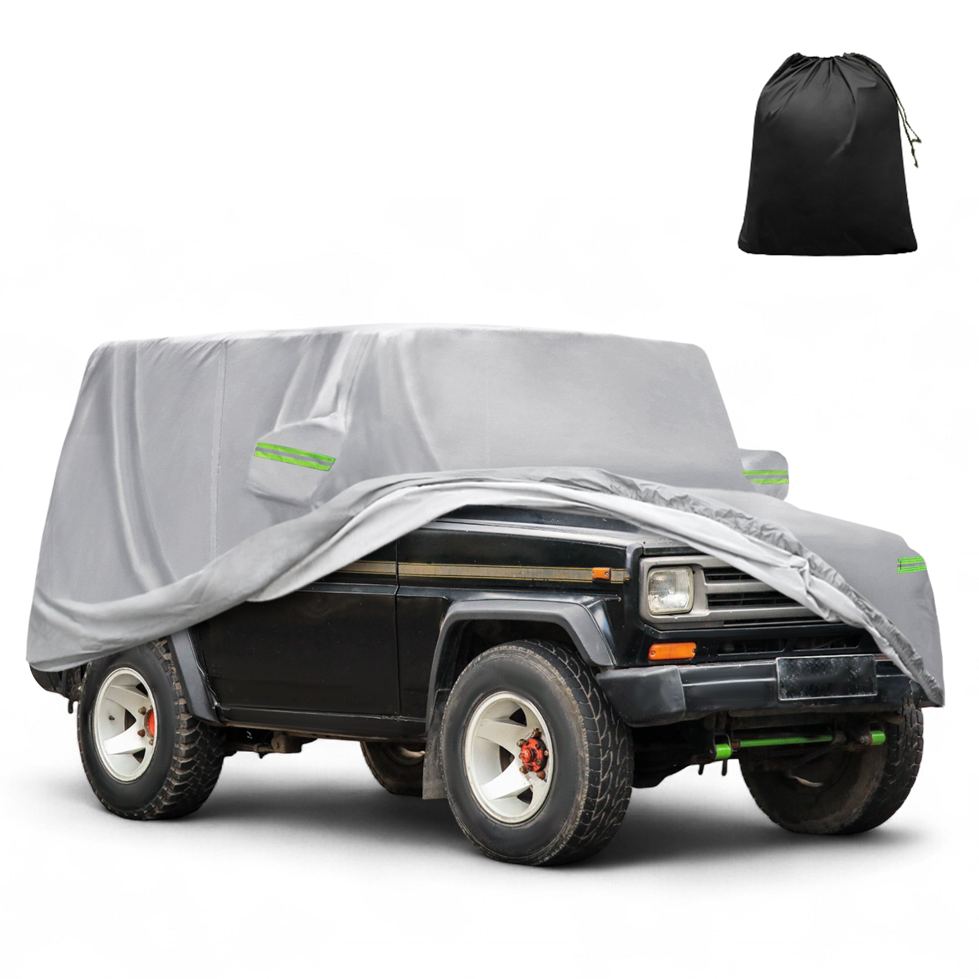 Waterproof Car Cover With Hook for Daihatsu Silver Tone 350x148x143cm ...