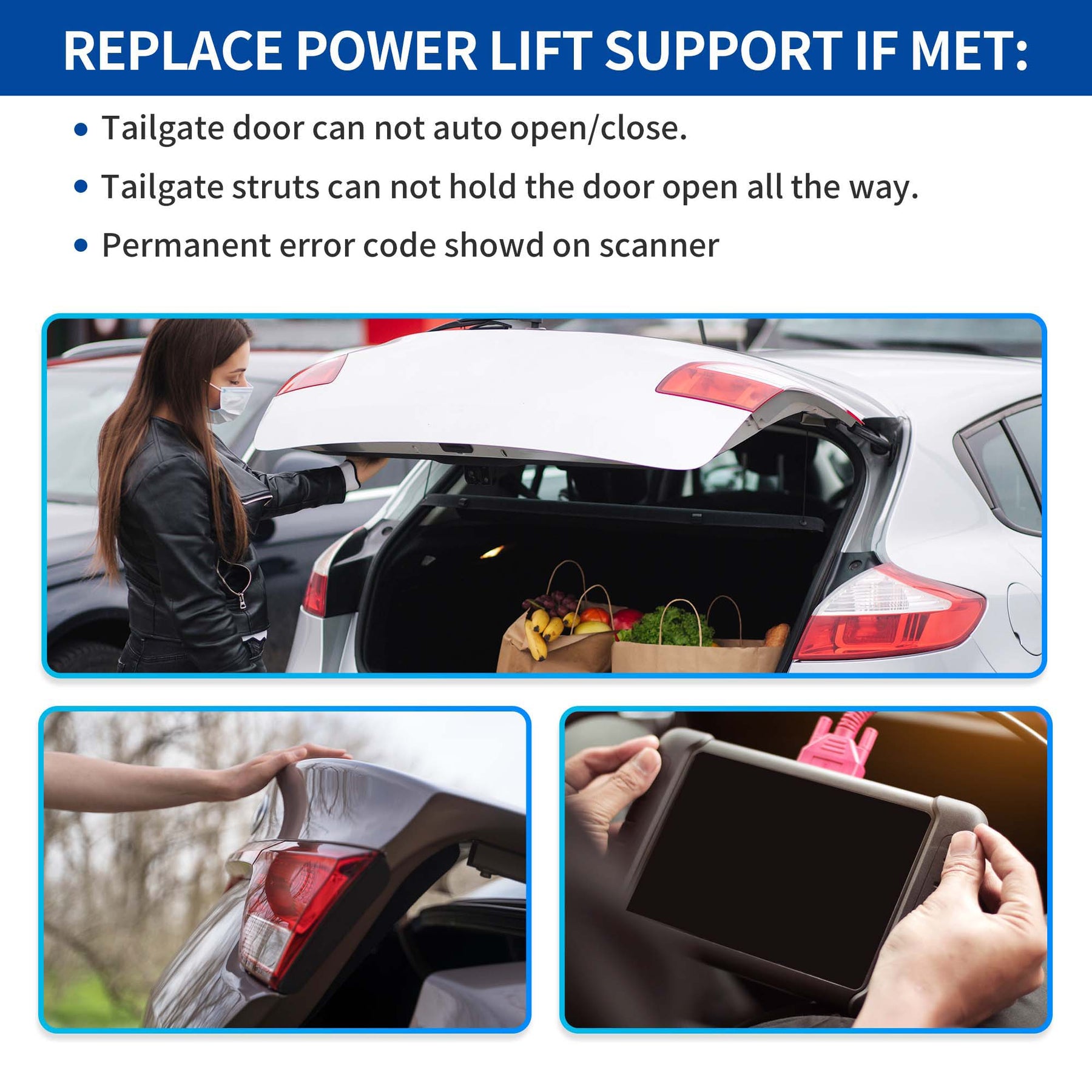 Rear Tailgate Power Lift Support for Land Rover Discovery 14-19 No ...