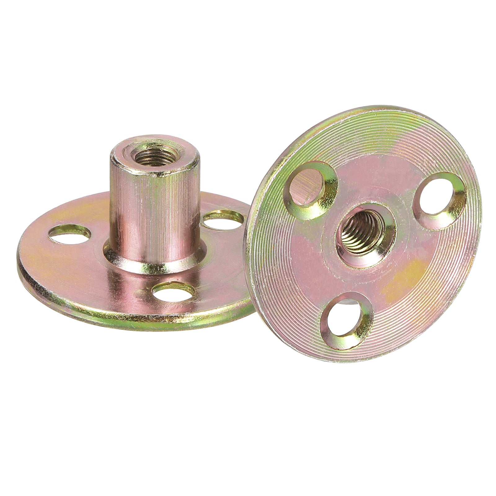 Uxcell M6 Brad Hole Tee Nut, 8pcs Carbon Steel Round Base T-Nuts ...
