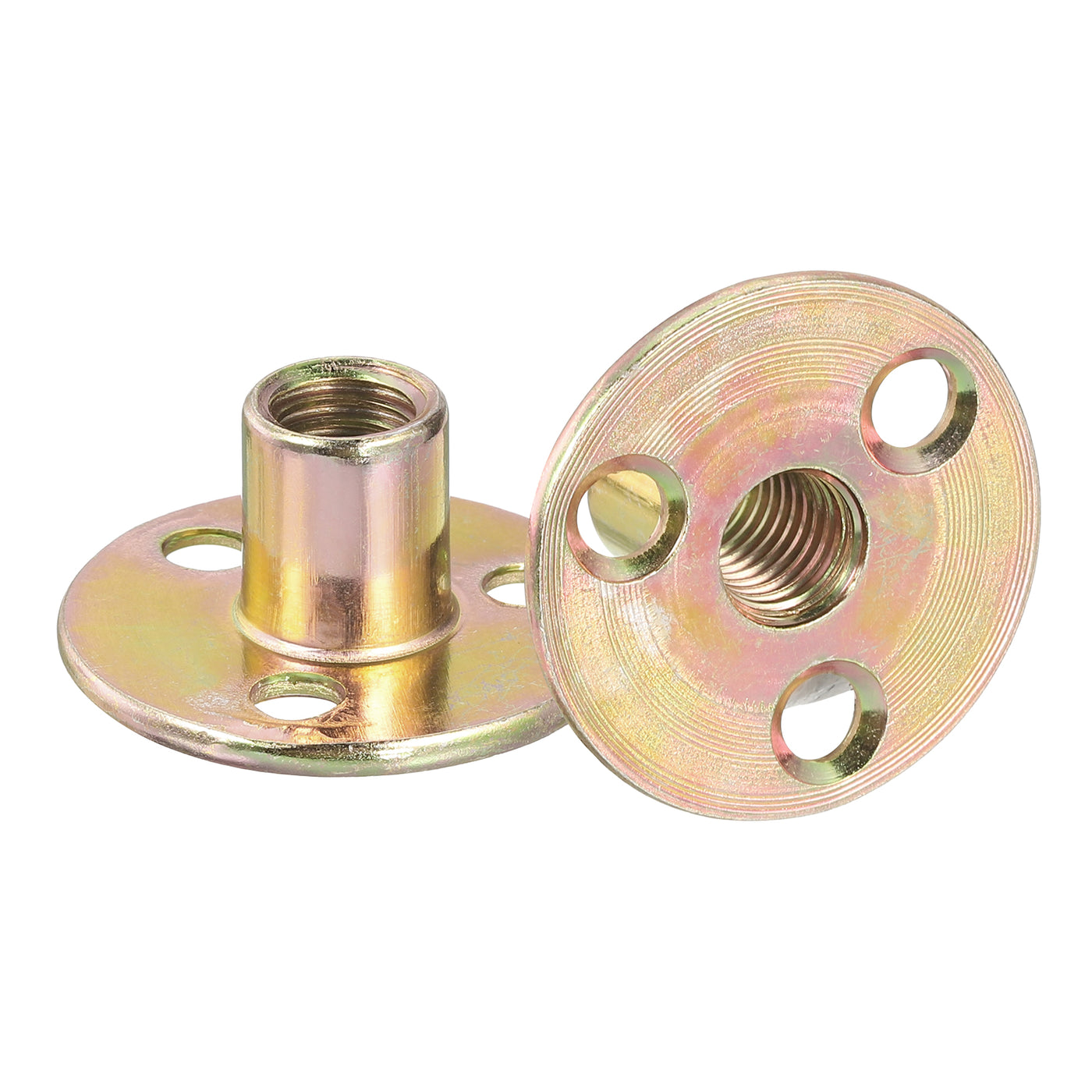 Uxcell M10 Brad Hole Tee Nut, 8pcs Carbon Steel Round Base T-Nuts ...