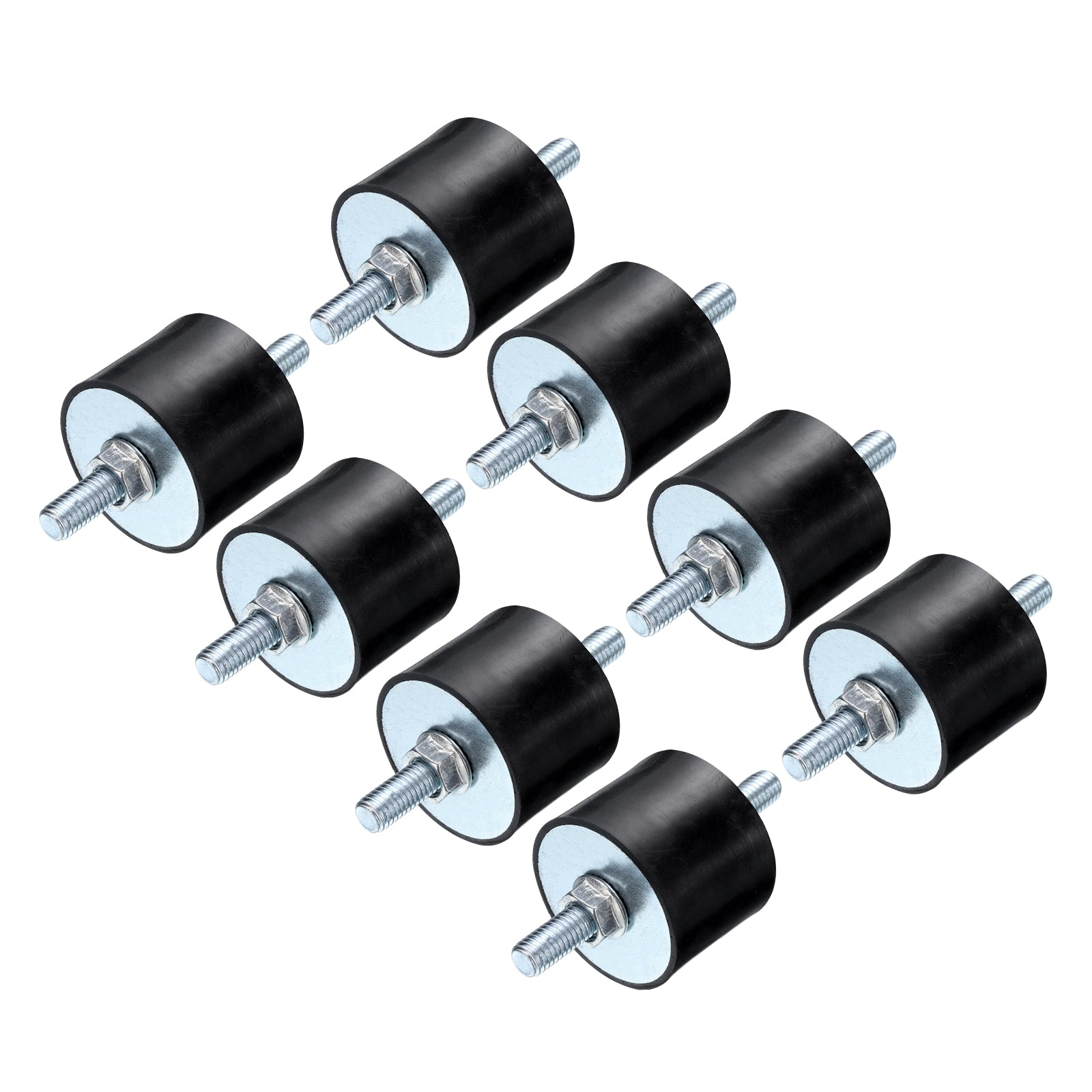Uxcell 8pcs M8x23mm Rubber Isolator Mounts with Studs 40x30mm Male ...