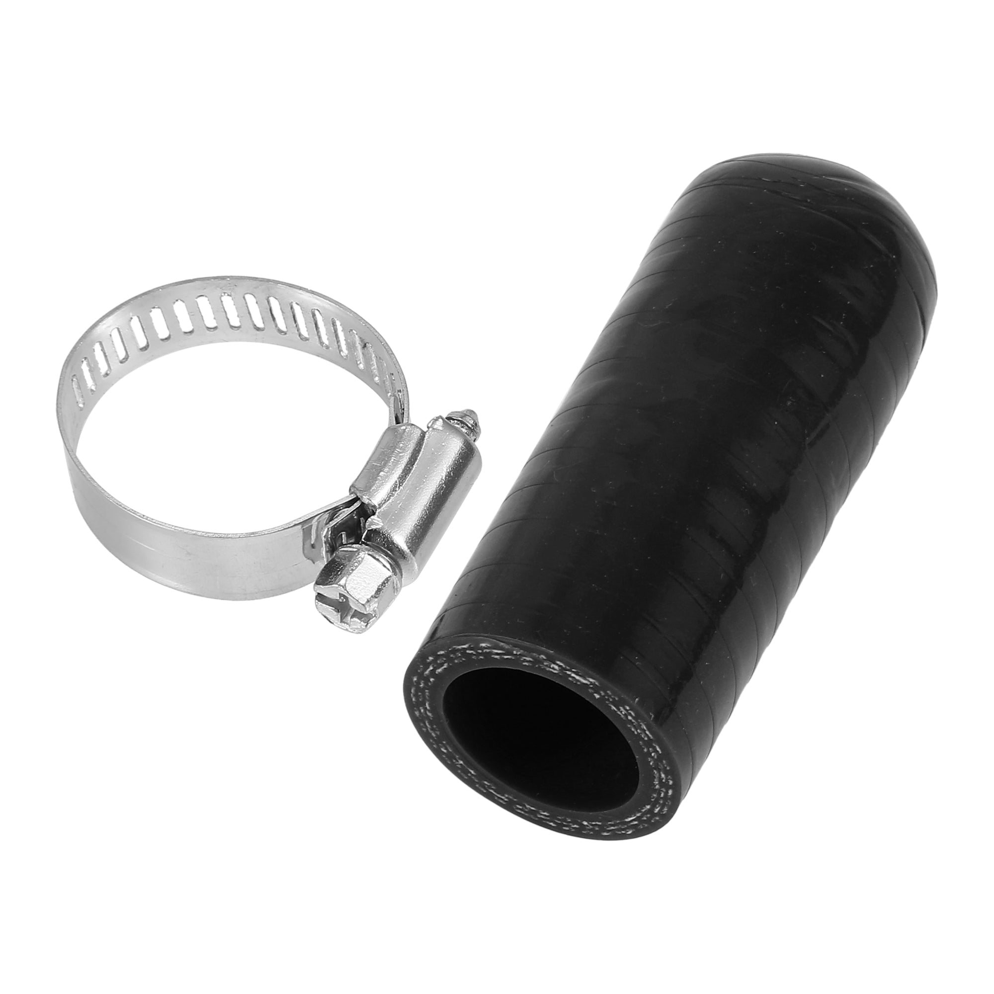 1 Set 60mm Length 22mm/0.87" ID Black Car Silicone Rubber Hose End Cap ...