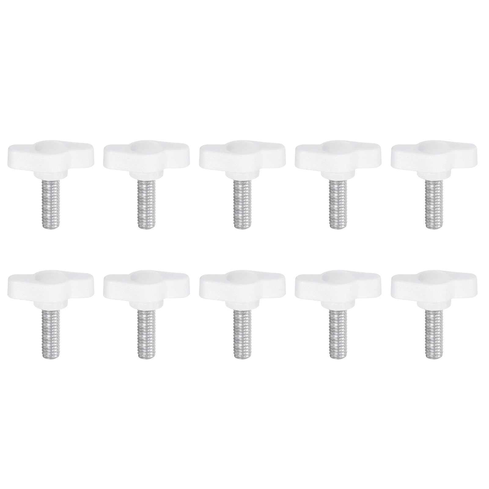 10pcs Tee Wing Knobs Thumb Screws M6 x 16mm Standard Male Thread ...