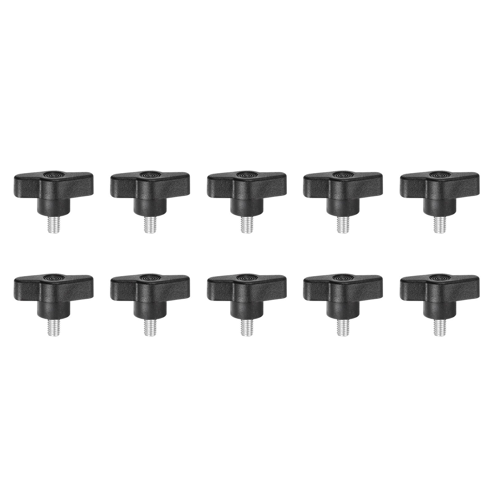 10pcs Wing Knobs M6 x 10mm Male Thread Plastic Tee Stud Knobs T ...
