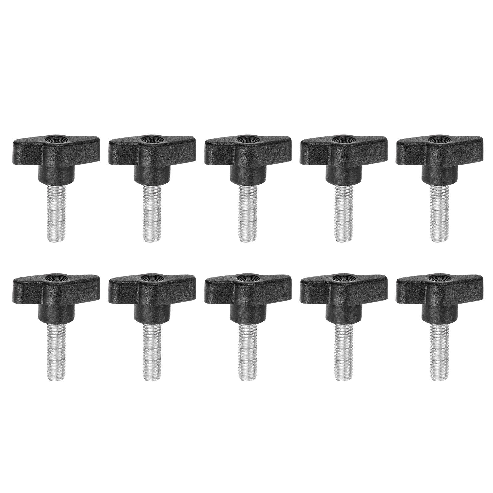 10pcs Wing Knobs M8 x 25mm Male Thread Plastic Tee Stud Knobs T ...