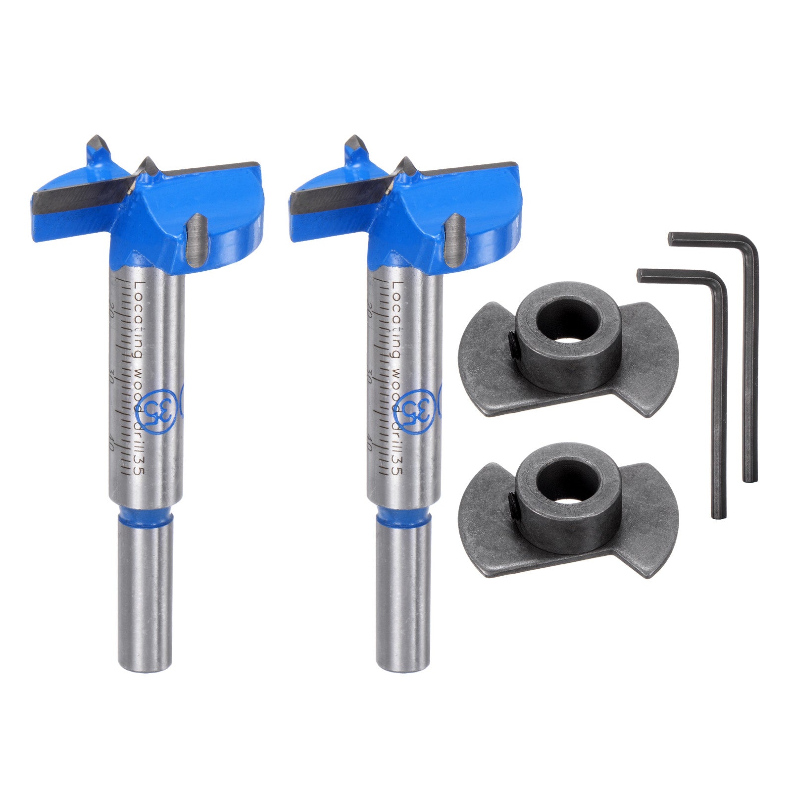 2pcs Forstner Drill Bit 35mm (1-3/8") Carbide Adjust Depth Wood Drill ...