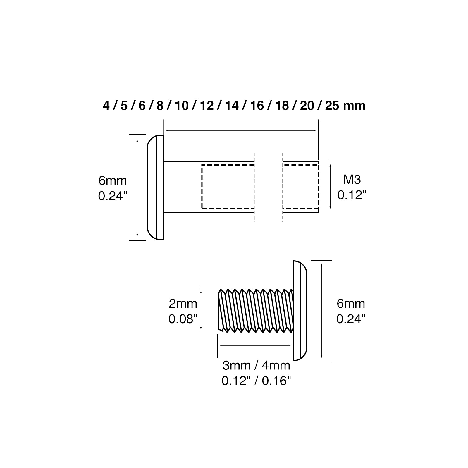 110Sets M3x4/5/6/8/10/12/14/16/18/20/25 304 Stainless Steel Phillips ...