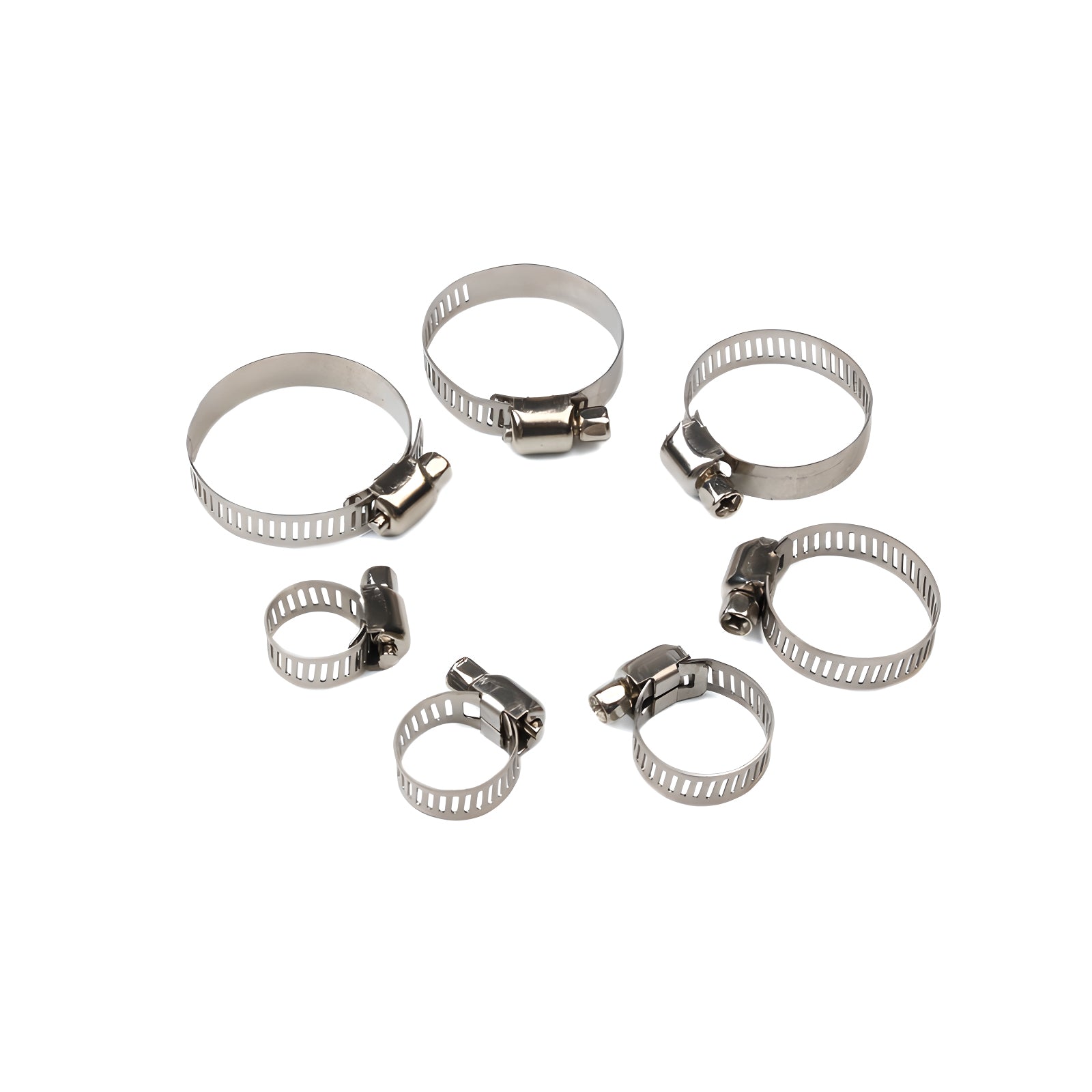 Hose Clamp-80PCS 201 Stainless Steel Hose Clamps Assortment Kit Worm ...