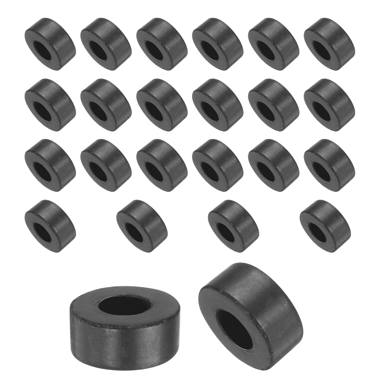Uxcell 24pcs Rubber Spacers 11mm OD, 5mm ID, 5mm Height Round Anti ...