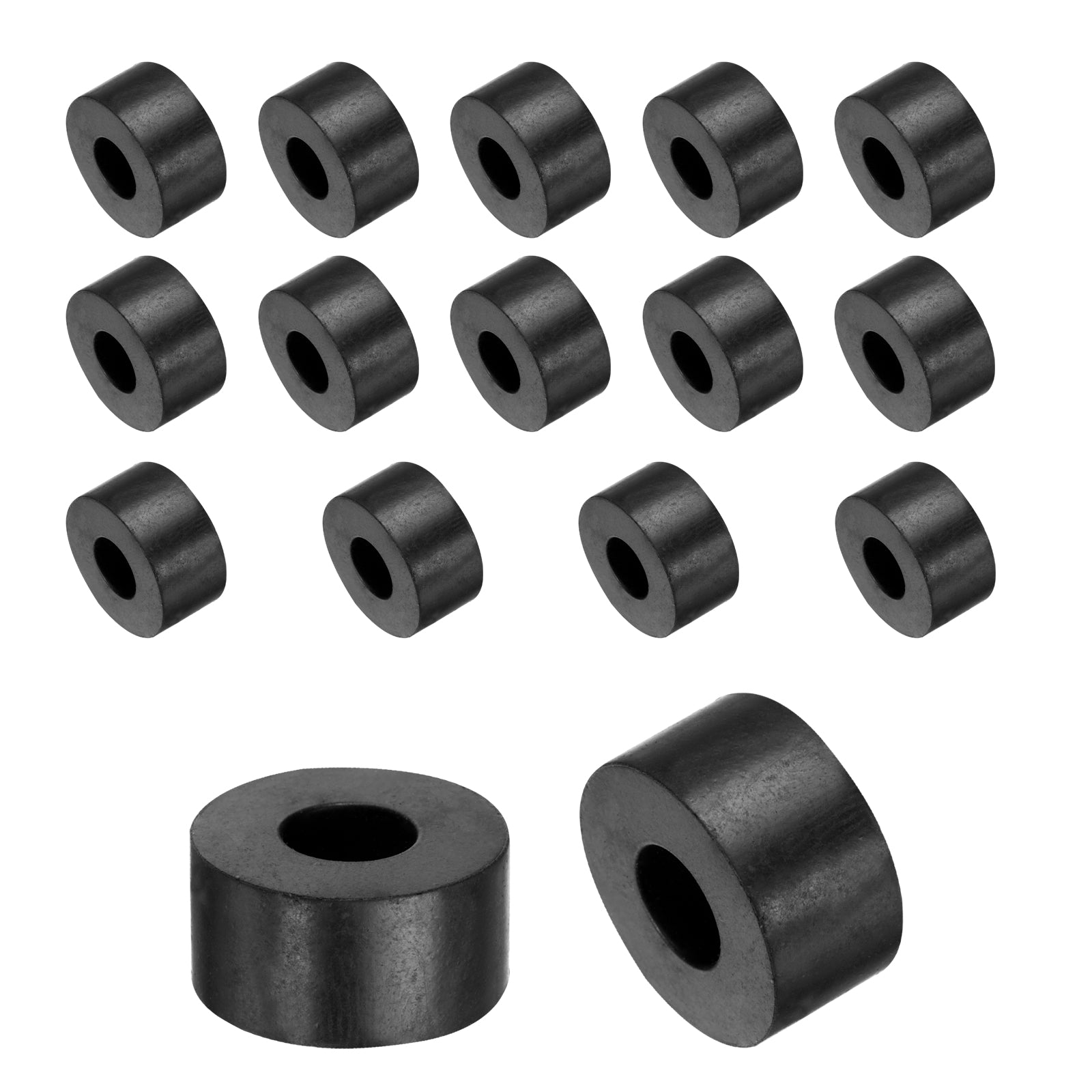 Uxcell 16pcs Rubber Spacers 20mm OD, 8mm ID, 10mm Height Round Anti ...