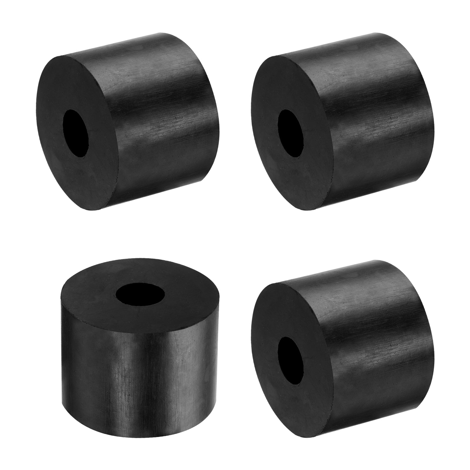 Uxcell 4pcs Rubber Spacers 40mm OD, 12mm ID, 30mm Height Round Anti ...