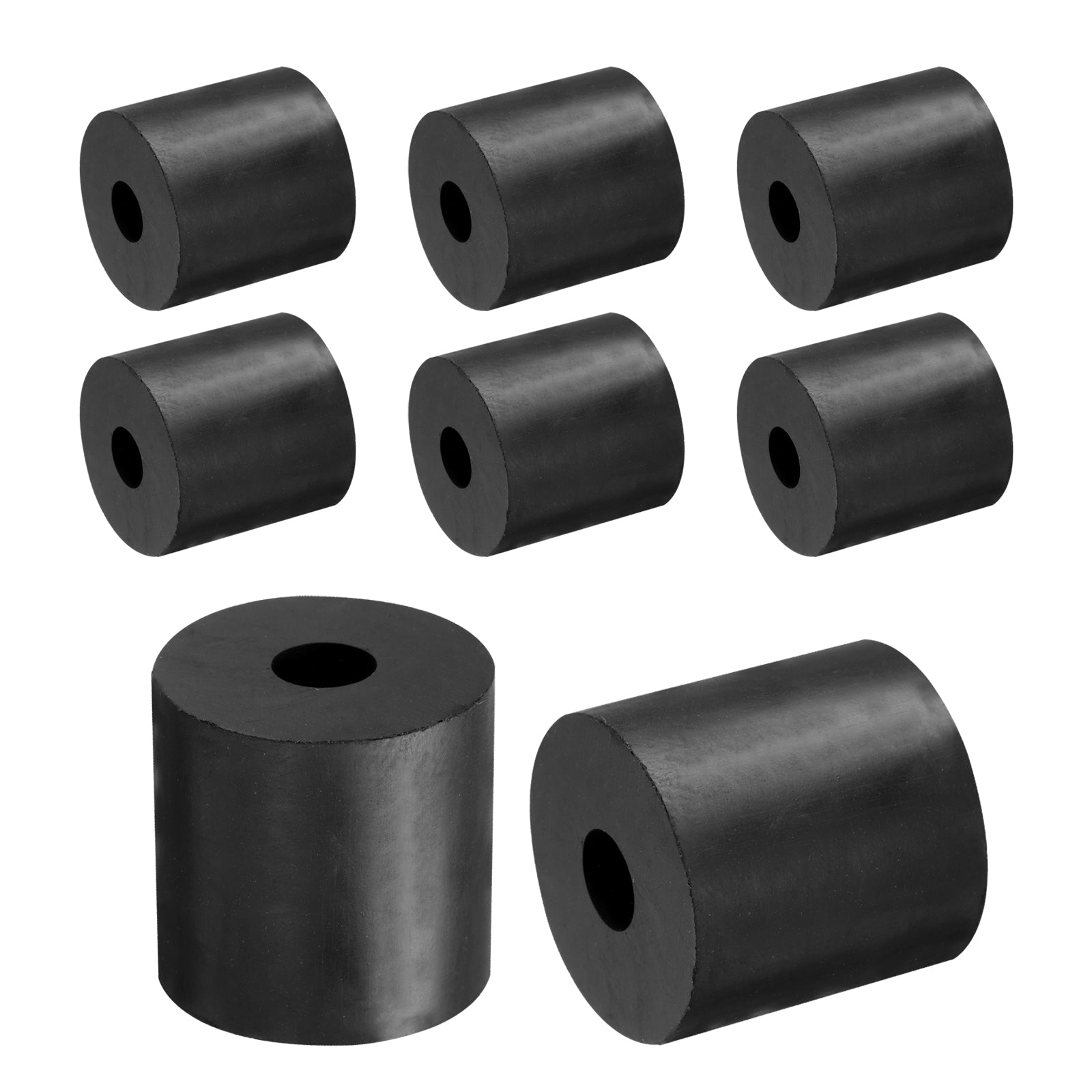 Uxcell 8pcs Rubber Spacers 40mm OD, 12mm ID, 40mm Height Round Anti ...