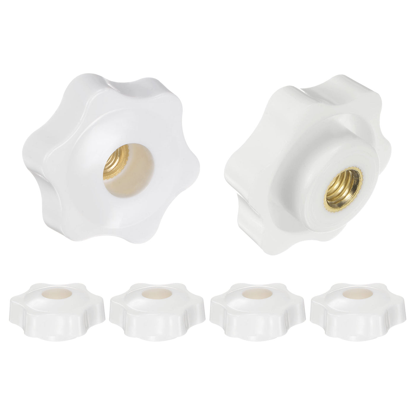 Machinery Adjustment Knobs 12-Pack Black Star Knobs M8 Thread, Plastic ...