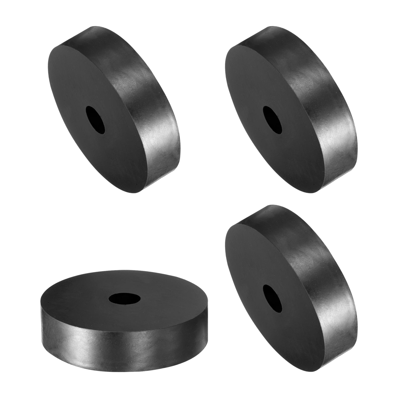 Uxcell 4pcs Rubber Spacers 80mm OD, 12mm ID, 20mm Height Round Anti ...