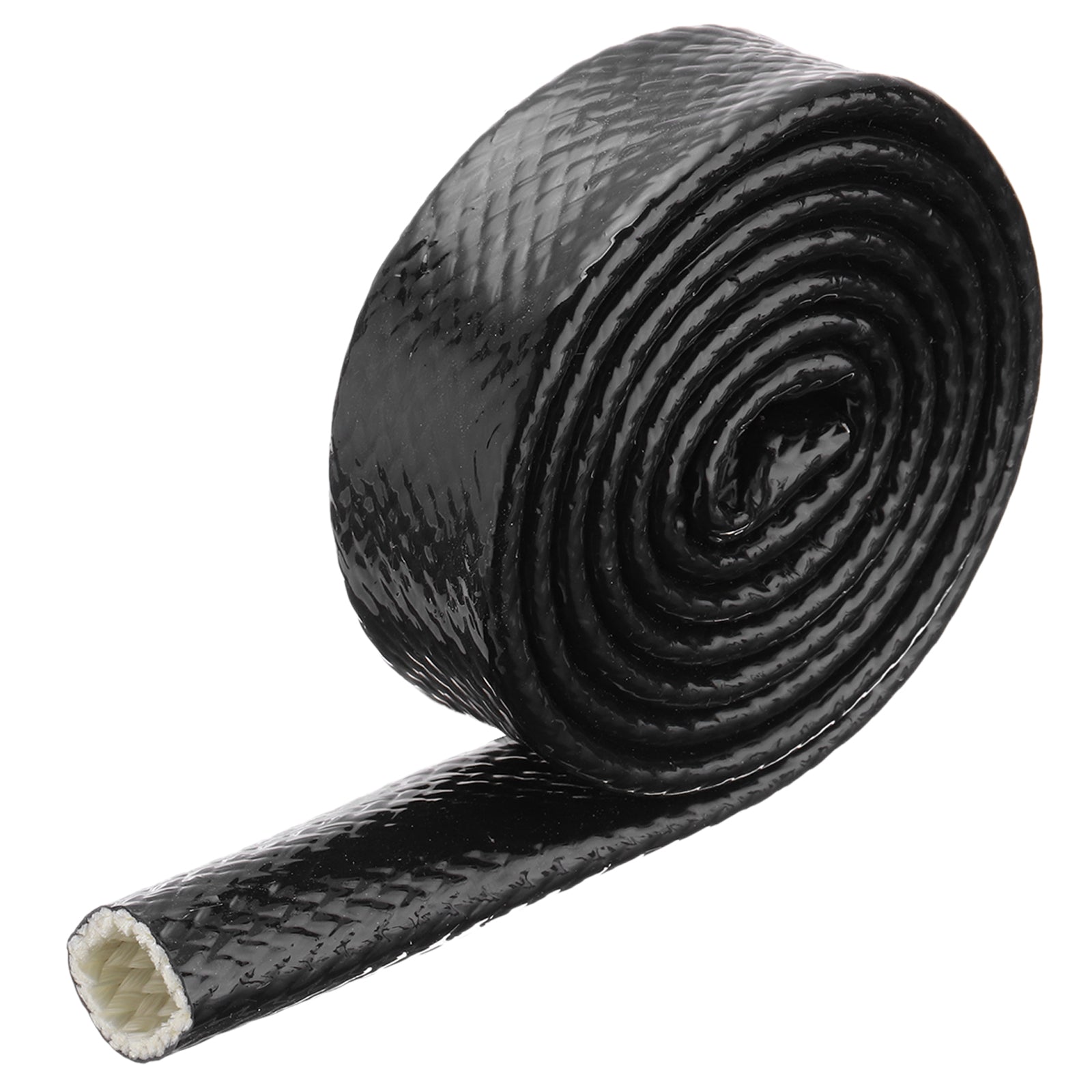 0.8" ID 5ft Heat Shielded Fire Sleeve Silicone Coated Fiberglass Tape ...