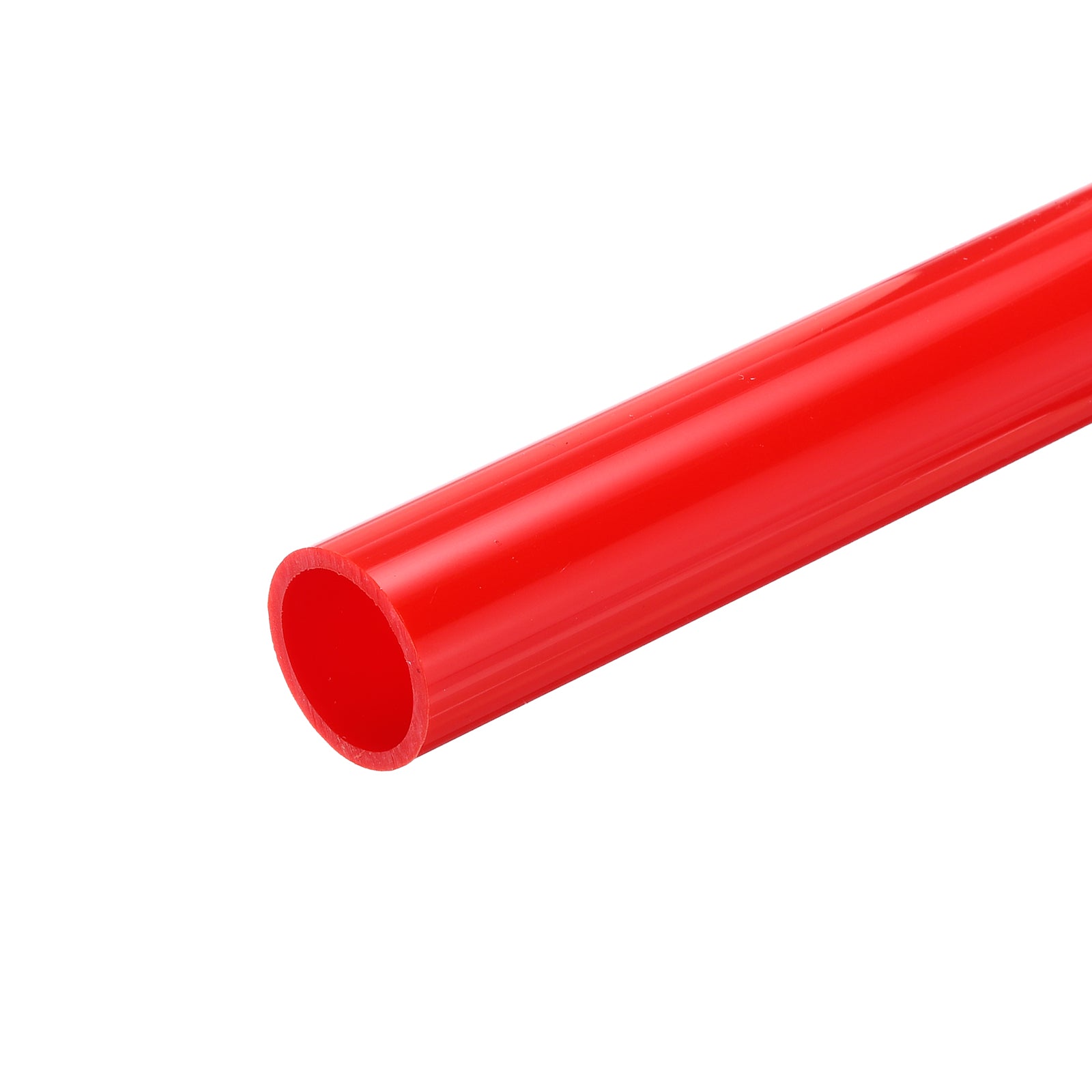 PVC Rigid Round Pipe 21mm ID 25mm OD 500mm Red High Impact | Harfington