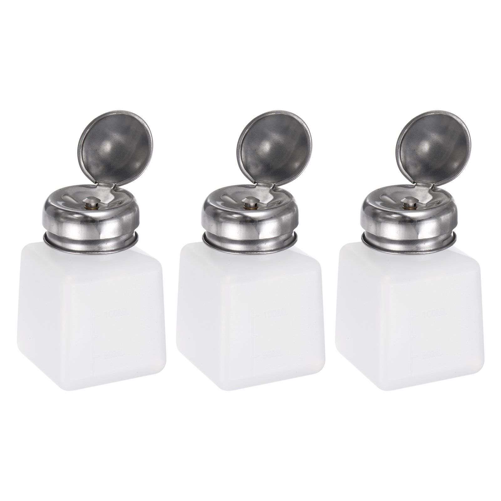 3pcs Solvent Alcohol Dispenser 100ml Press Type Liquid Dispenser Pump ...