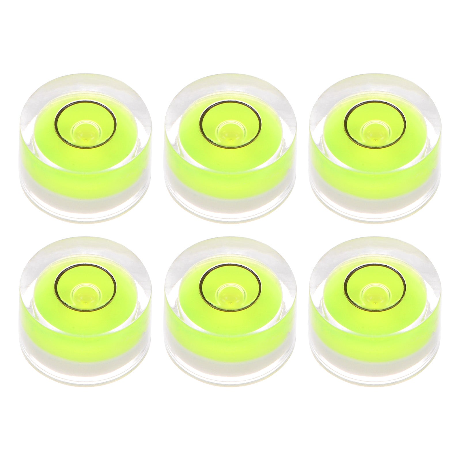 6pcs Round Bubble Level 12x7mm Mini Circular Bullseye Spirit Levels ...